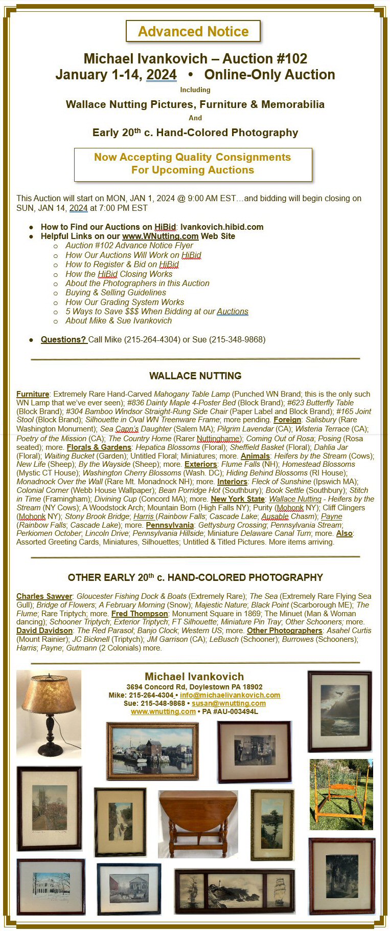 Michael Ivankovich Antiques & Auction Company